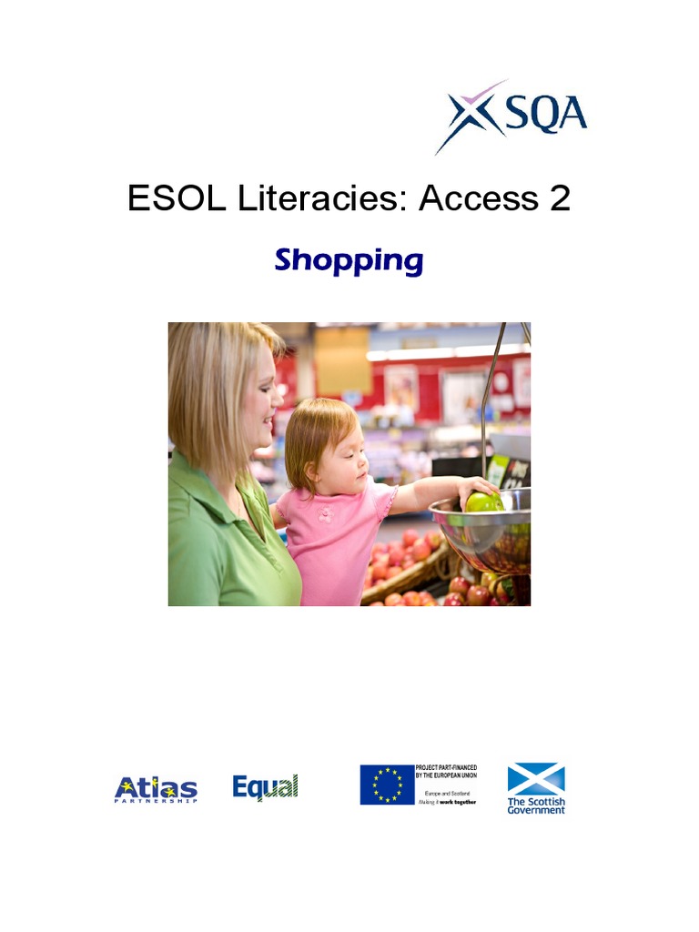 ESOL Literacies Access 2 Shopping | PDF | English As A Second Or ...