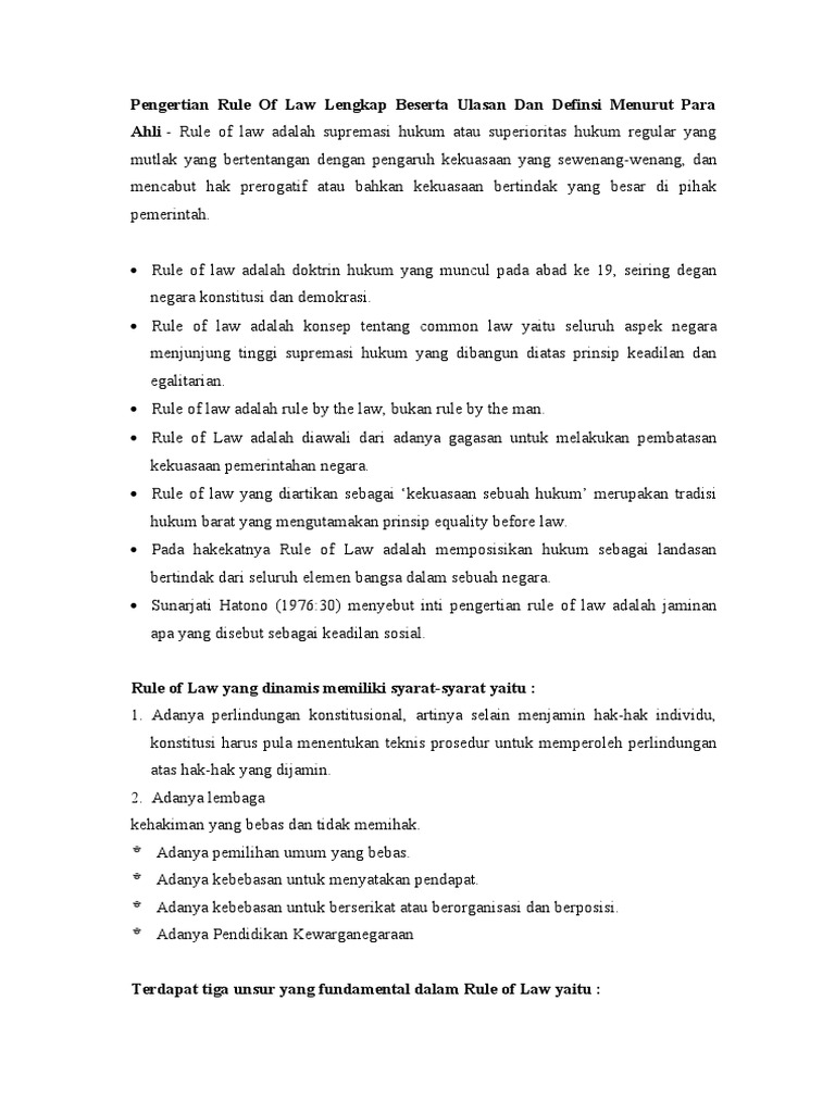 Rule of Law | PDF | Politik | Hukum