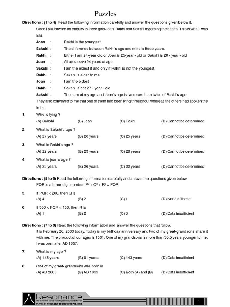 Puzzles | PDF