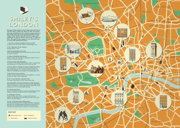 Smileys London Mike Hall Map | George Smiley | Novels Adapted Into Films