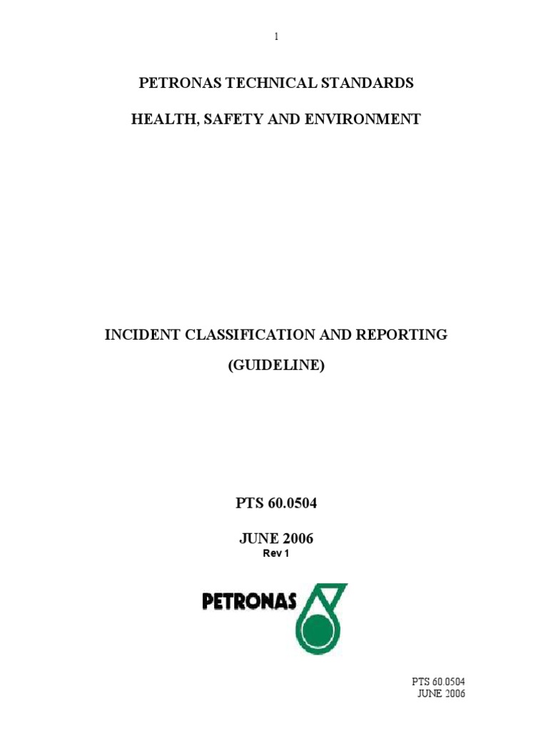 60.0504 Incident Classification and Reporting | PDF | Occupational ...