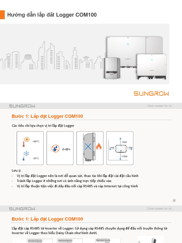 Huong Dan Cai Dat Logger COM100 | PDF