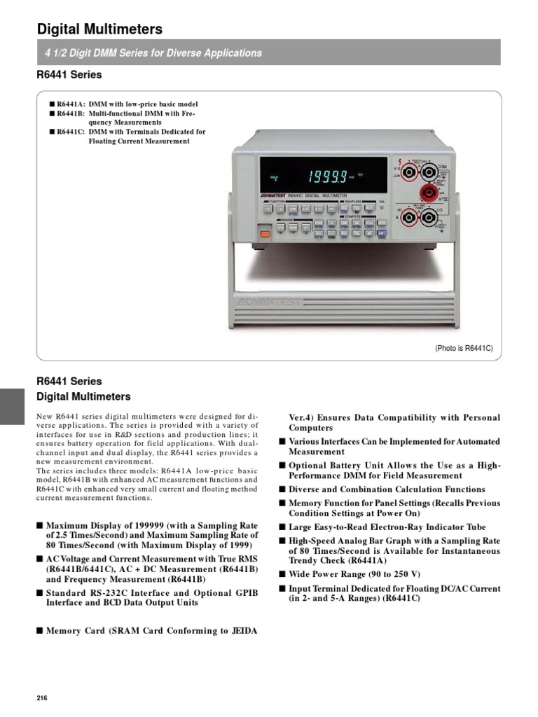 Advantest R6441 ABC | PDF | Fuse (Electrical) | Alternating Current