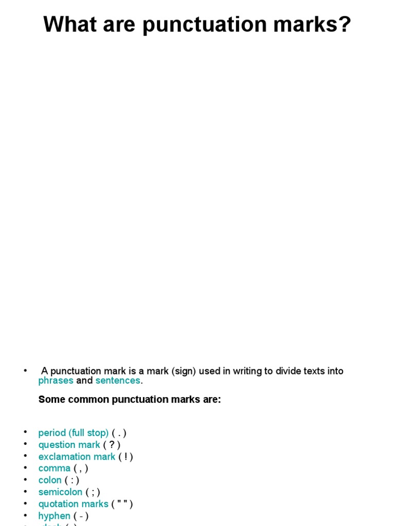 What Are Punctuation Marks? | PDF | Punctuation | Comma