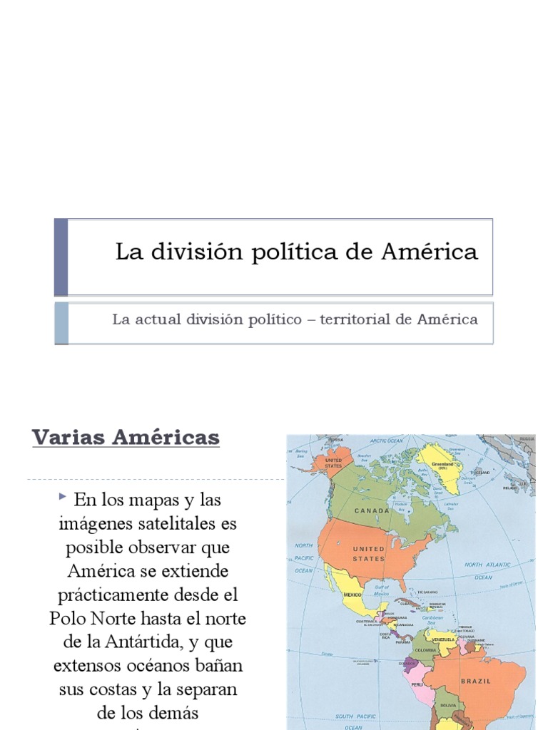 La División Política de América | PDF | Américas | Continente