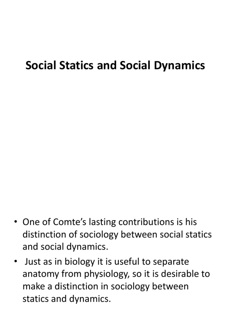 Comte's Social Statics and Dynamics | PDF | Sociology | Science
