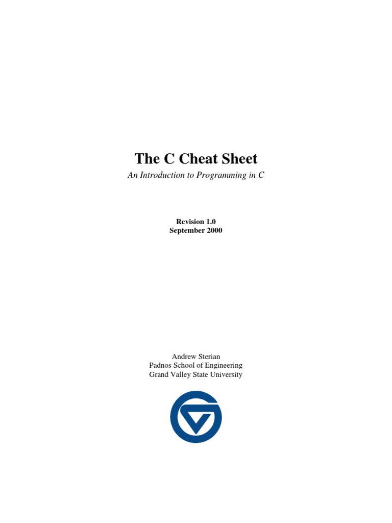C CheatSheet | PDF | Data Type | C (Programming Language)