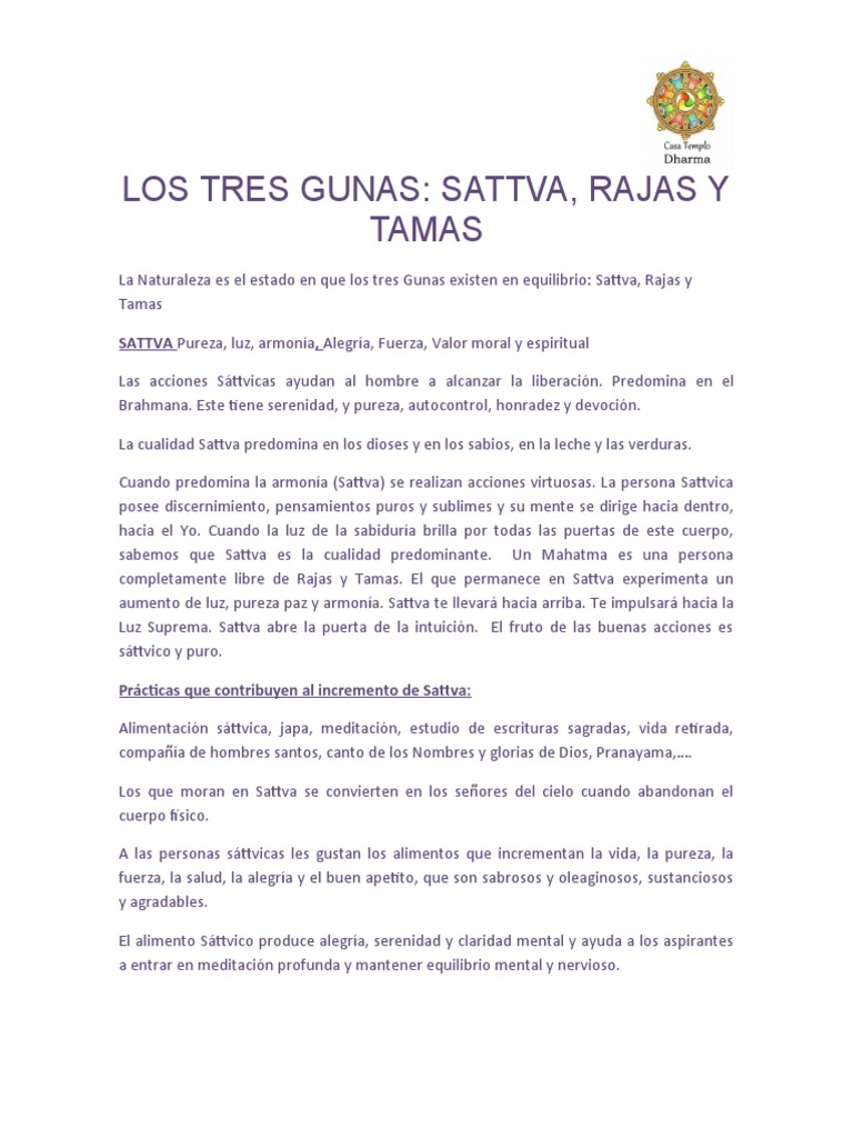 Clase 13 LOS TRES GUNAS | PDF | Alimentos | Sijismo