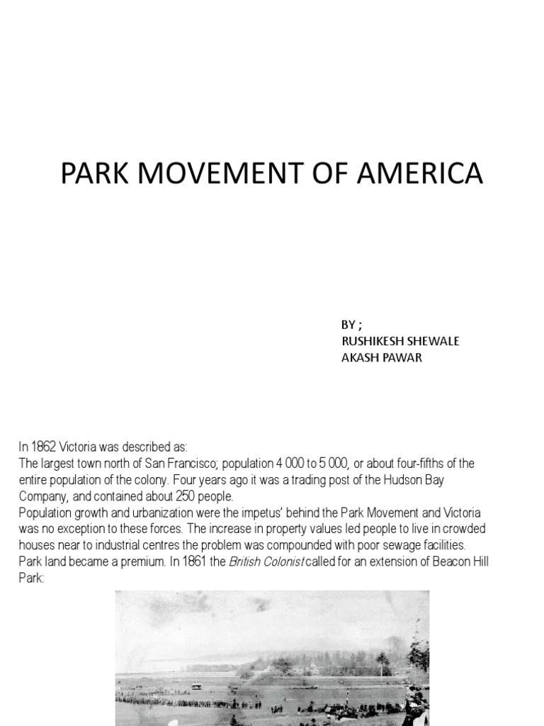 Park Movement and Urban Parks History | PDF | Landscape Architecture ...
