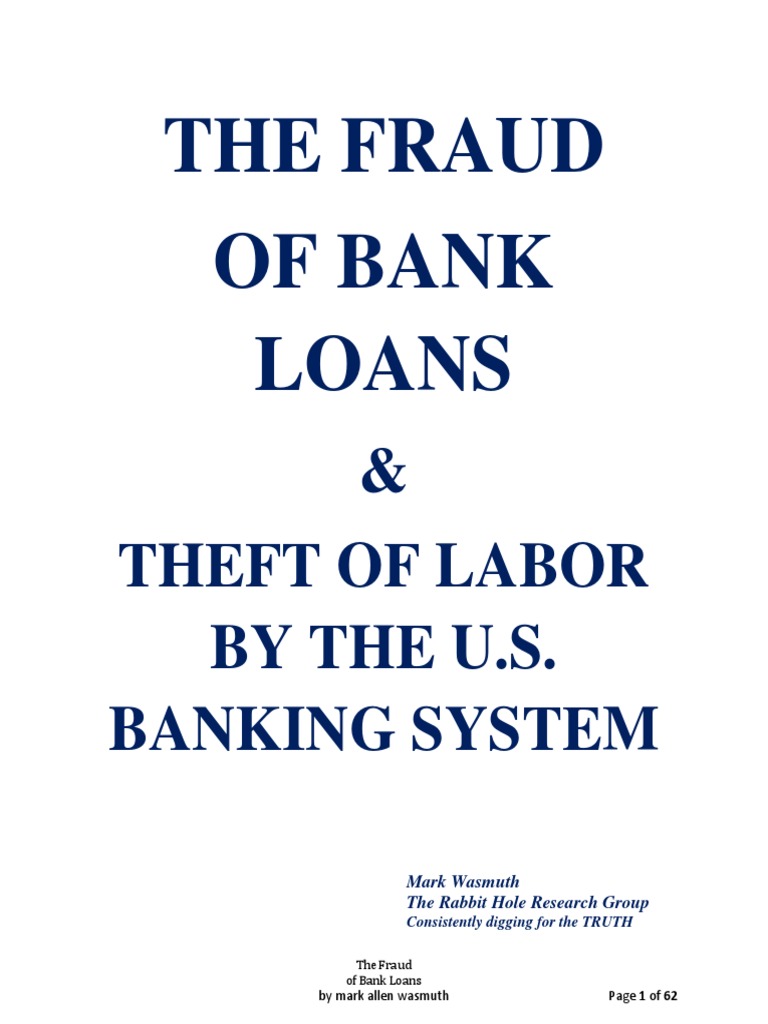 Fraud in U.S. Bank Loan Practices | PDF | Deposit Account | Monetary ...