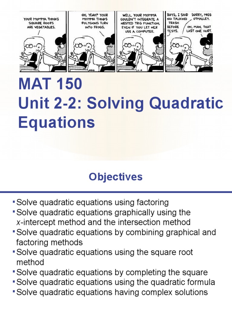2-2 Solving Quadratic Equations Guided Notes | PDF | Quadratic Equation ...