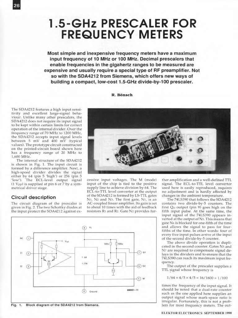 1.5-Ghz Prescaler For Frequency Meters: R. Bönsch | PDF | Amplifier ...