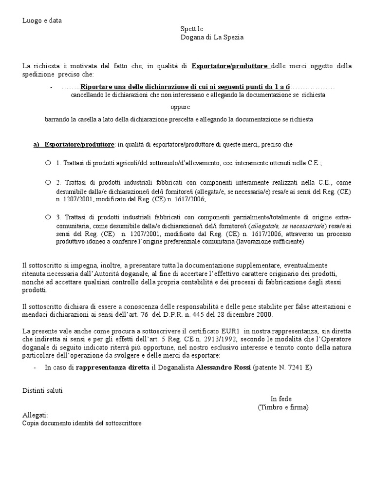 Mandato Per Emissione Eur 1 | PDF