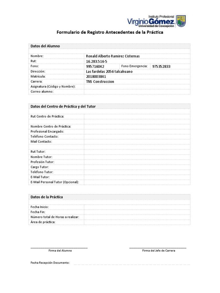 Formulario - Practica OFICIAL 2020 | PDF