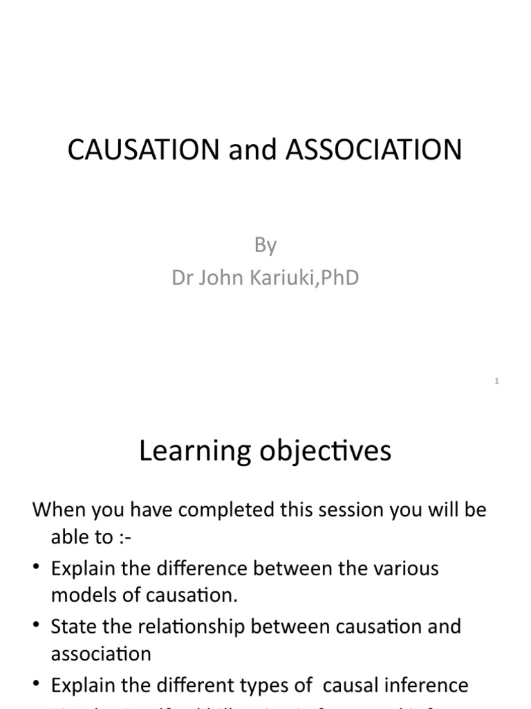 Causation vs. Association Guide | PDF