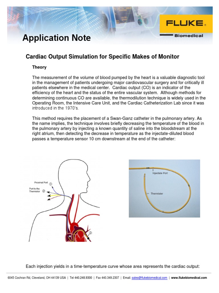 Dennis McMahon Application Note ProSim Cardiac Output | PDF | Cardiovascular System | Clinical ...