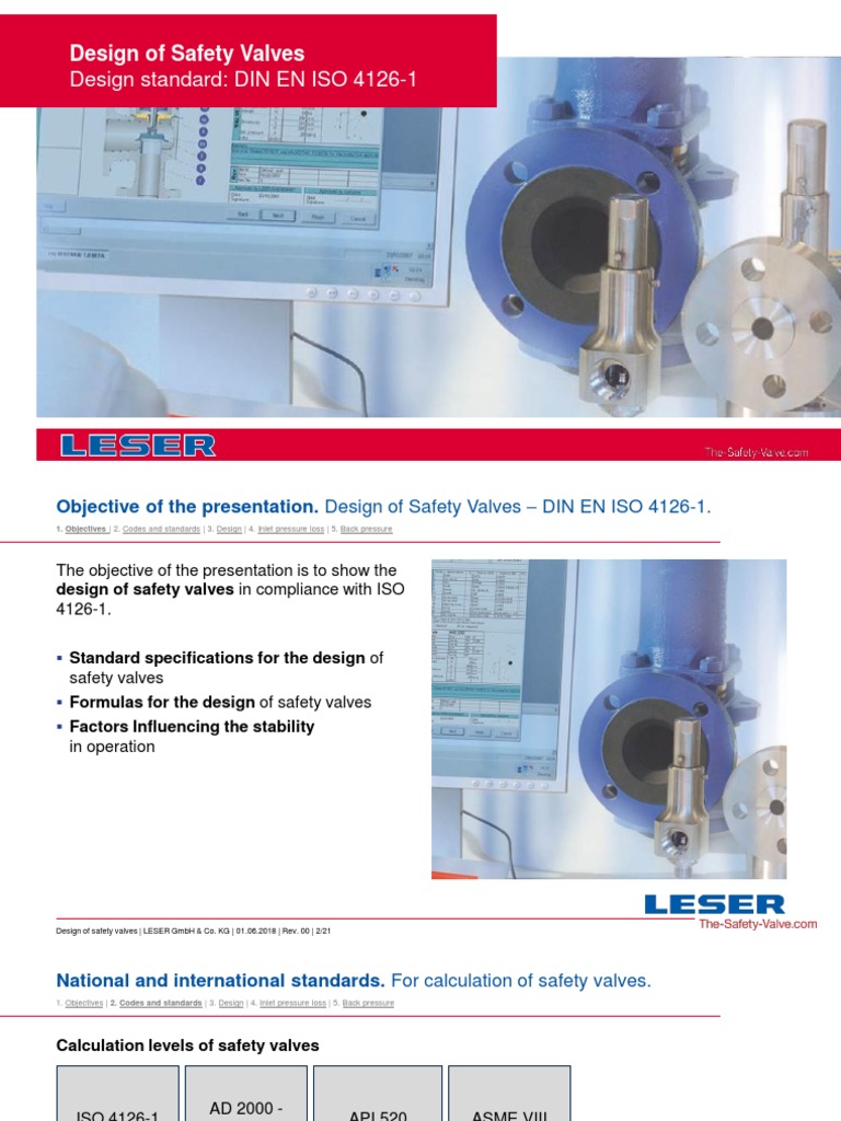Design Standard: DIN EN ISO 4126-1: Design of Safety Valves | Download ...