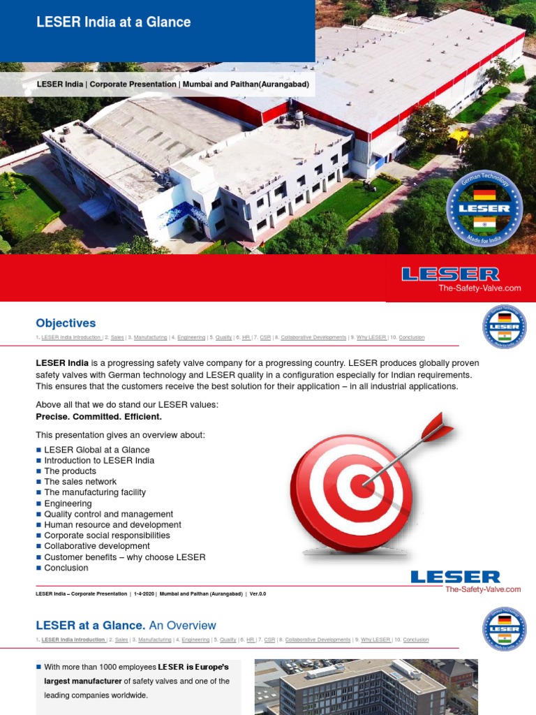 LESER India at A Glance: LESER India - Corporate Presentation - Mumbai ...