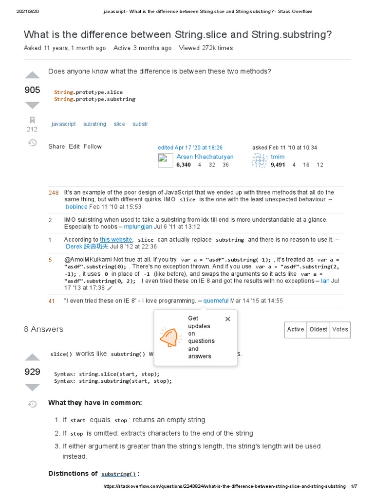Javascript - What Is The Difference Between String - Slice and String ...