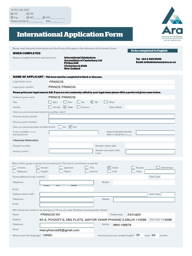 Ara Application Form | PDF | Disability | Insurance