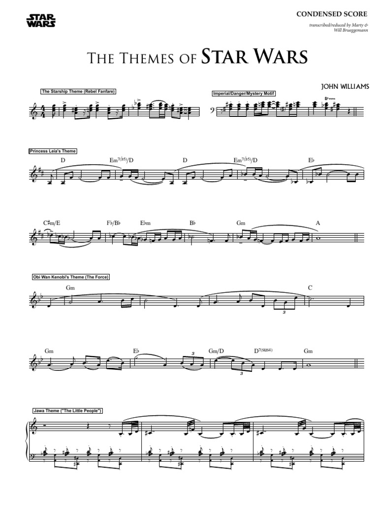 The Themes of STAR WARS - CONDENSED SCORE | PDF