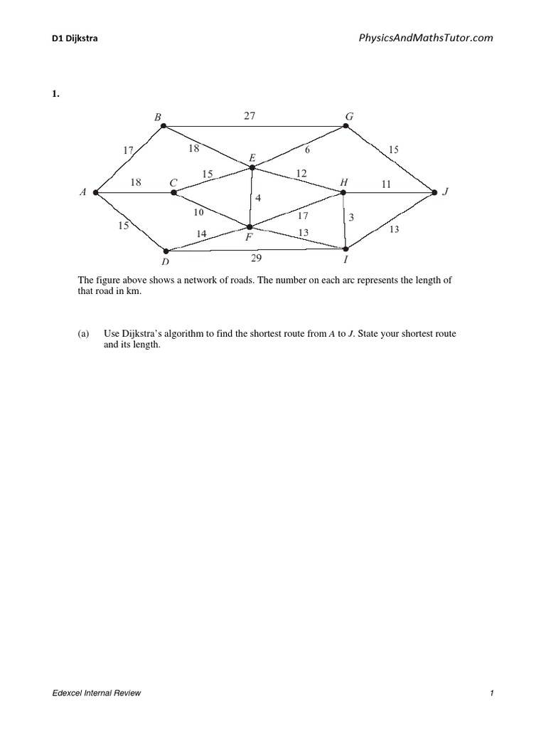 Q2a Dijkstra | PDF | Algorithms | Theoretical Computer Science