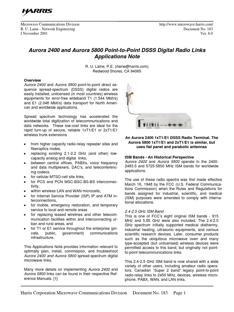 Harris 2400 Application Notes | PDF | Radio | Antenna (Radio)