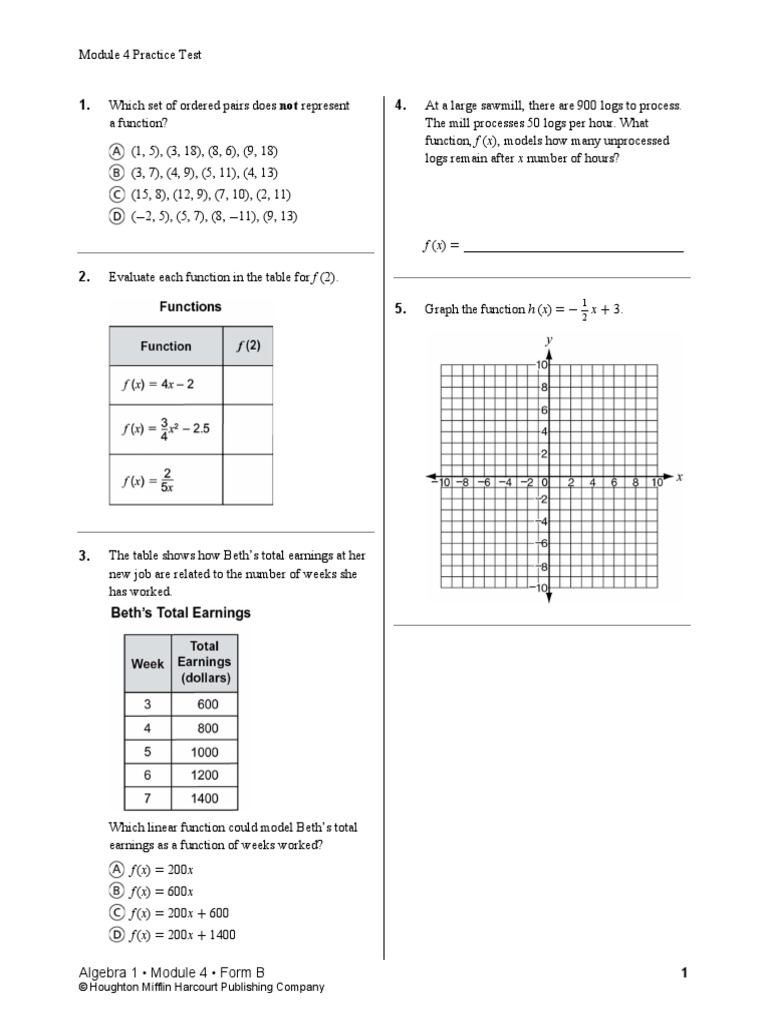 Module 4 Practice Quiz | PDF | Function (Mathematics) | Mathematical ...