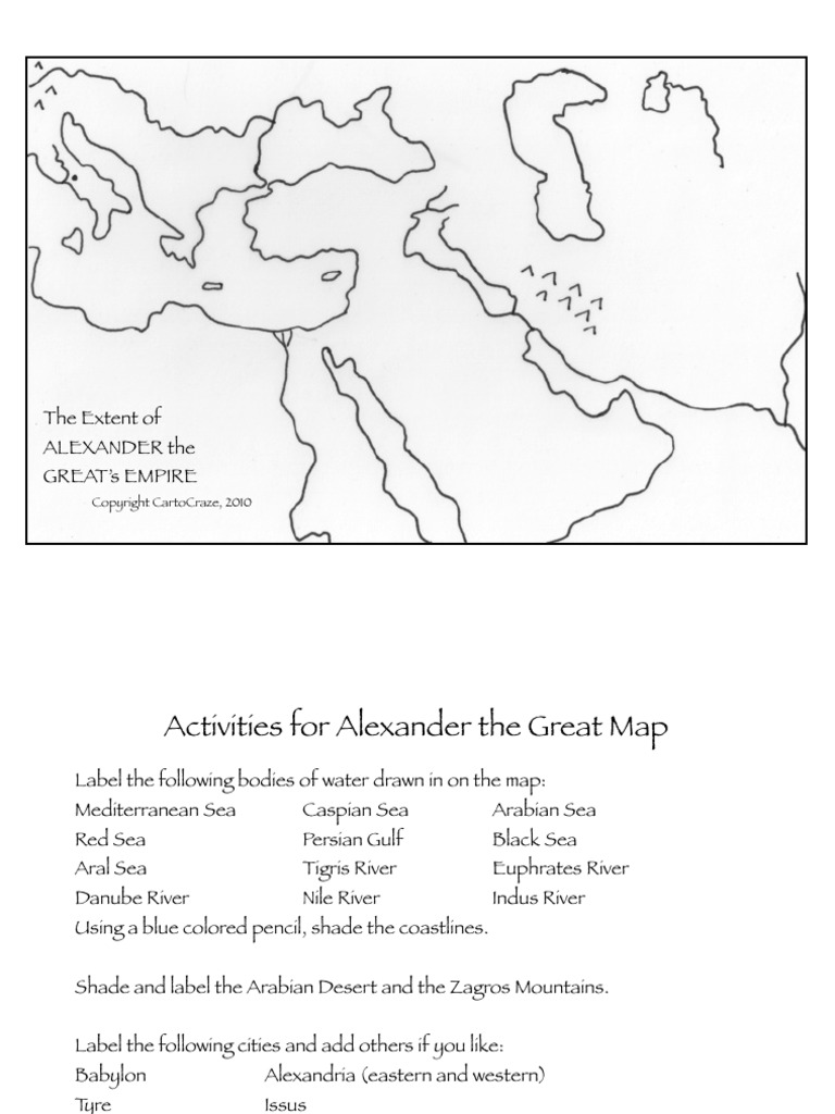 Alexander the Great's Empire Map Activity | PDF | History | Classics