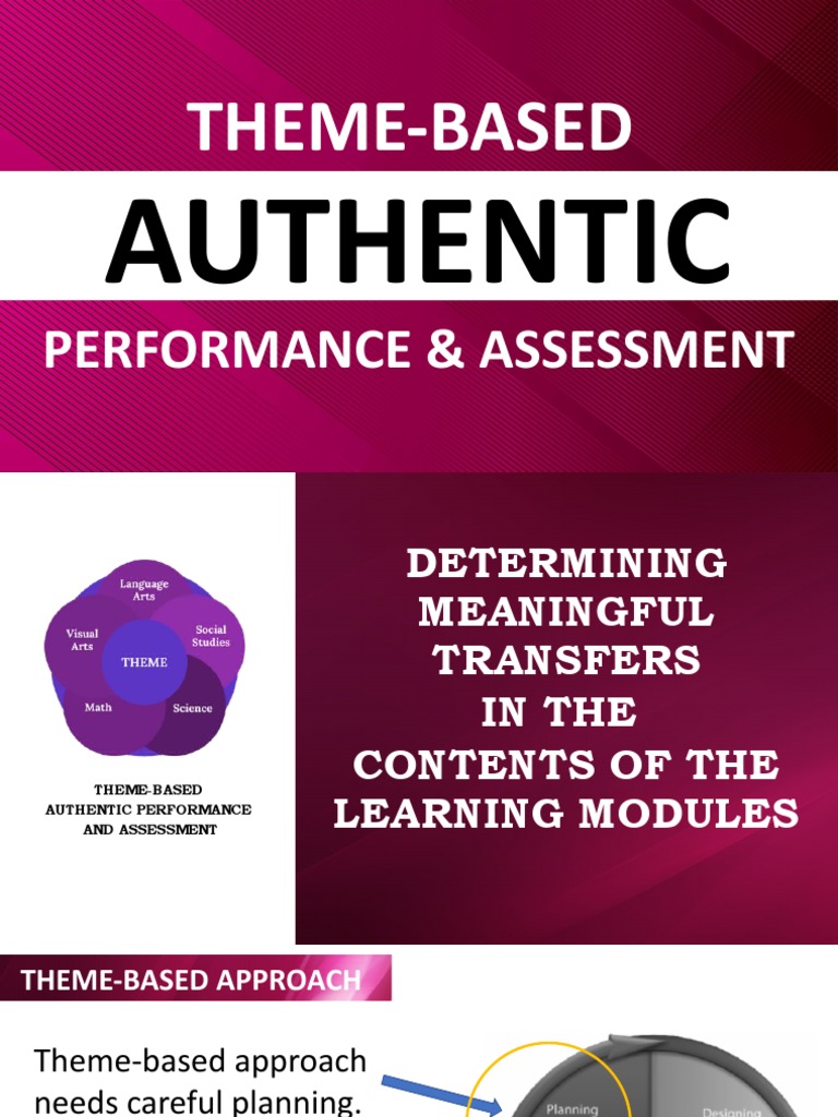Phase 1 - Theme-Based Authentic Performance and Assessment ...