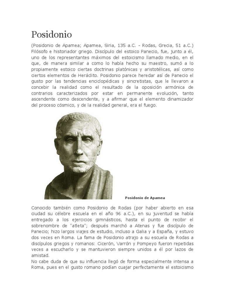 Posidonio | PDF | Estoicismo | Cicerón