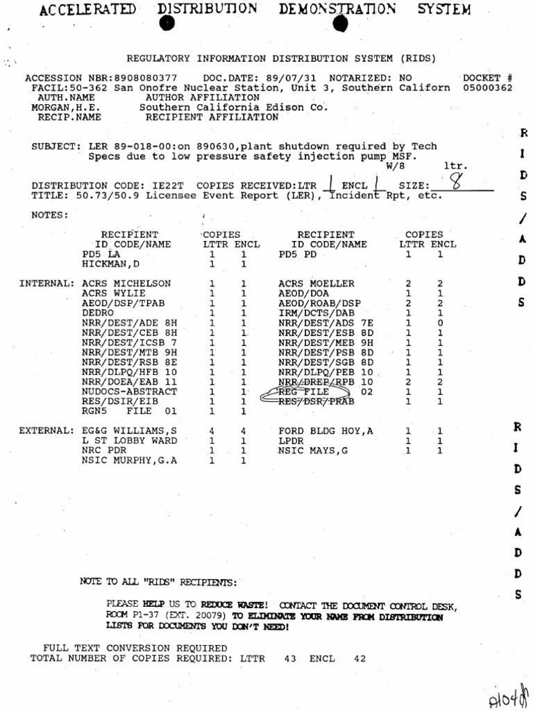 Pump Seal Failure Report Sample | PDF | Nuclear Technology | Energy ...