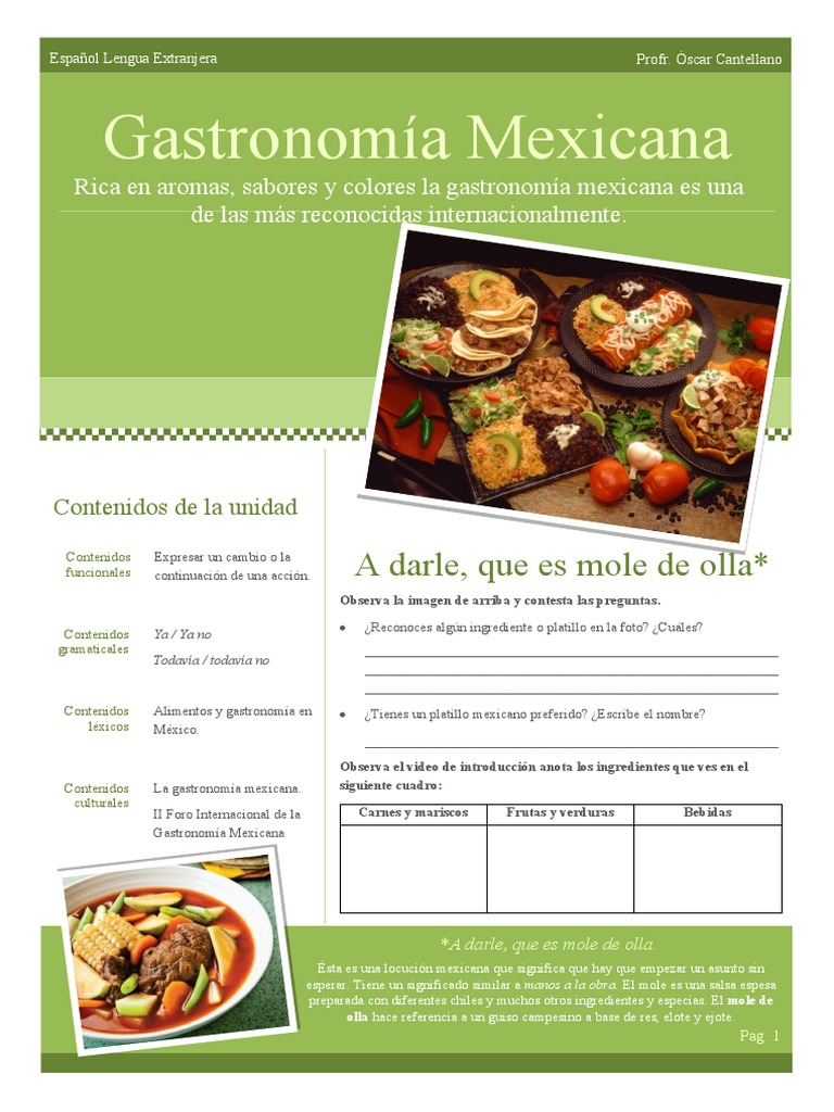 Gastronomia Mexicana Como Ensenar Con Videos y Peliculas Como Ensenar L ...