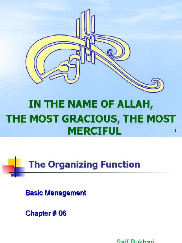 6 - Basic MGT Organizing - . | PDF | Organizational Structure | Goal