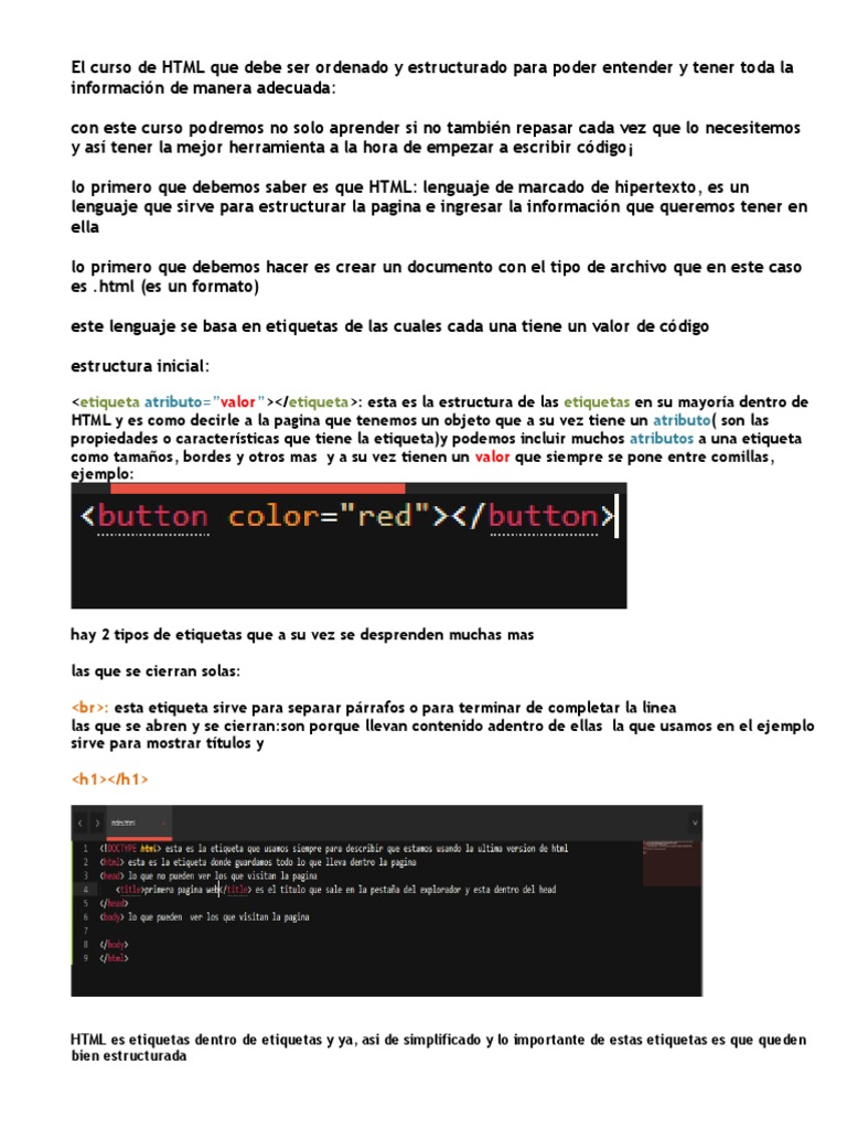 Curso HTML | PDF | HTML | Software
