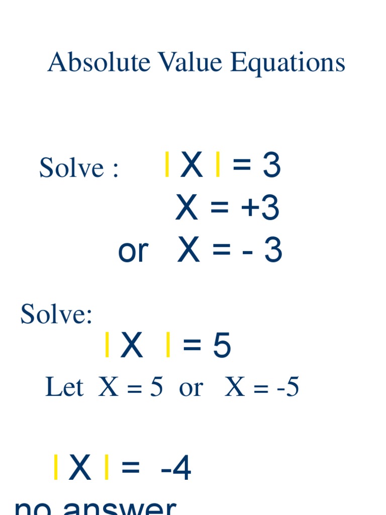 Solving Absolute Value Equations | PDF | Foreign Language Studies