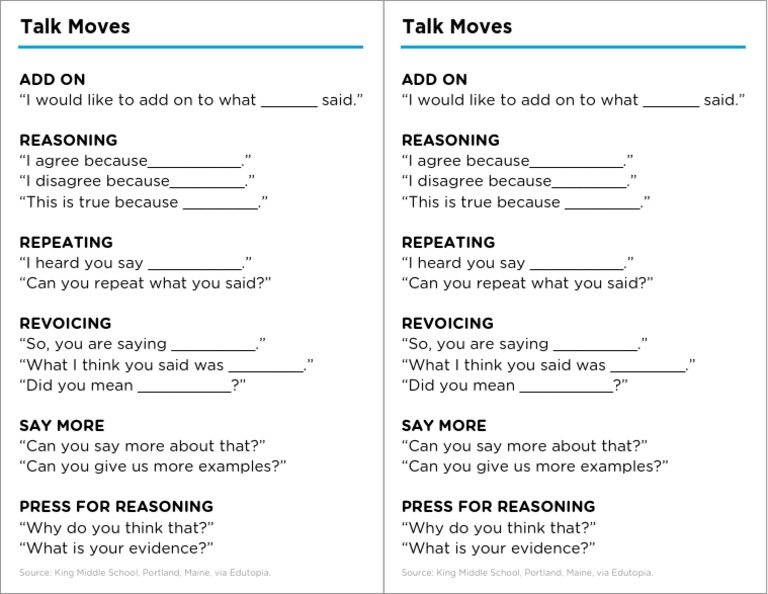 Effective Classroom Talk Moves | PDF | Self-Improvement