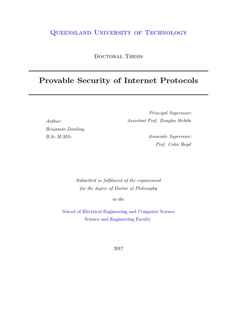 Provable Security Of Internet Protocols Pdf Cryptography Transport Layer Security