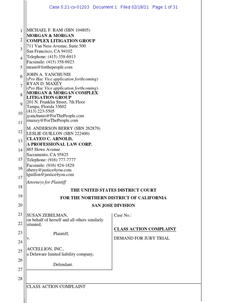 Accellion Data Breach Class Action | PDF | Identity Theft | Class Action