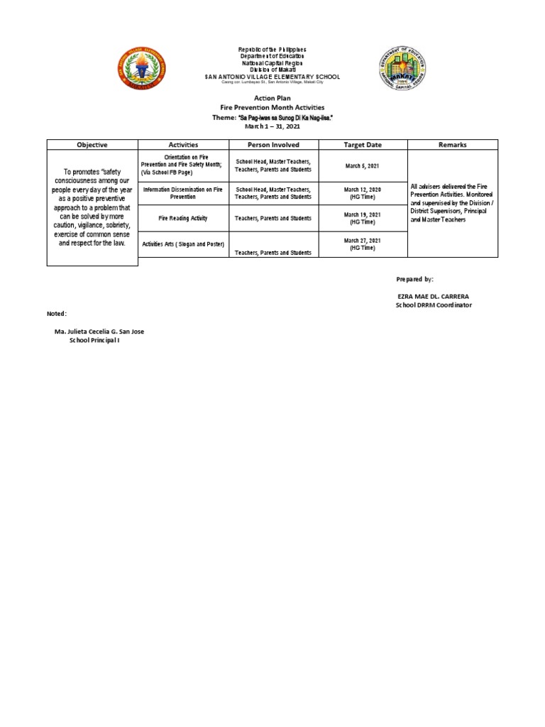 Fire Action Plan | PDF | Further Education