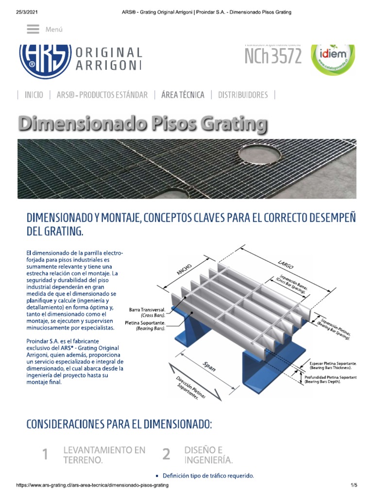 Dimensionado Grating | PDF