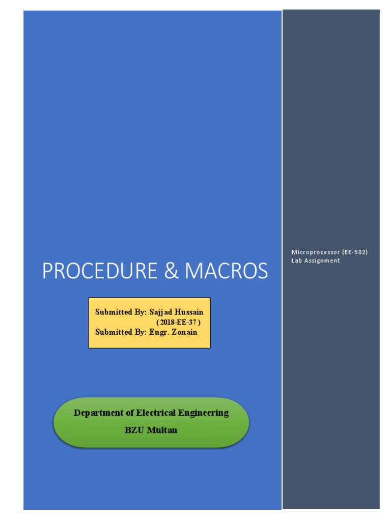 Assignment No 1 Pdf Subroutine Computer Hardware