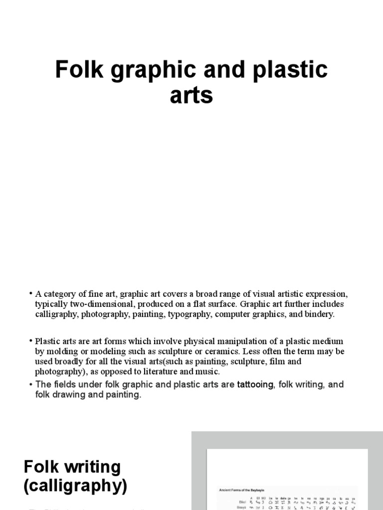 Folk Graphic and Plastic Arts | PDF | Tagalog Language | Paper