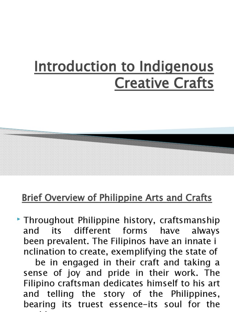 Introduction To Indigenous Creative Crafts | PDF | Crafts | Ornament (Art)