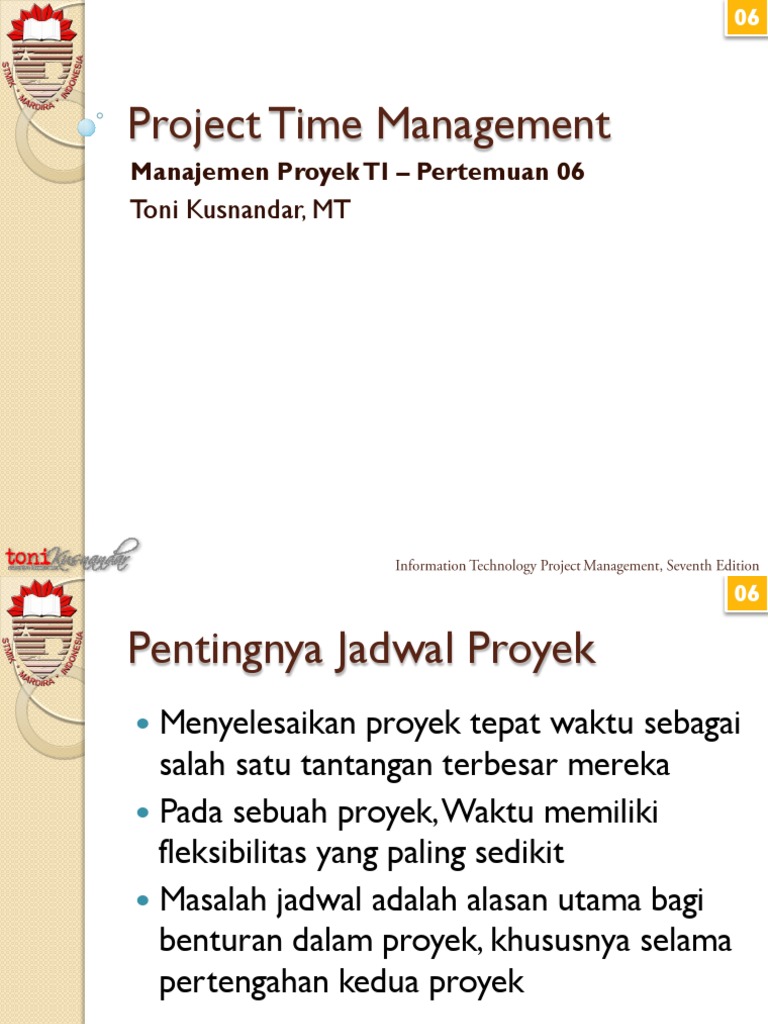 MP06 - Project Time Management Ver 20150916 | PDF