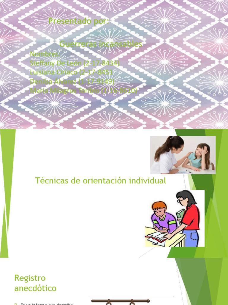 Diapositiva, Técnicas de Orientación Individual. (1) .PPTX - 0 | PDF ...