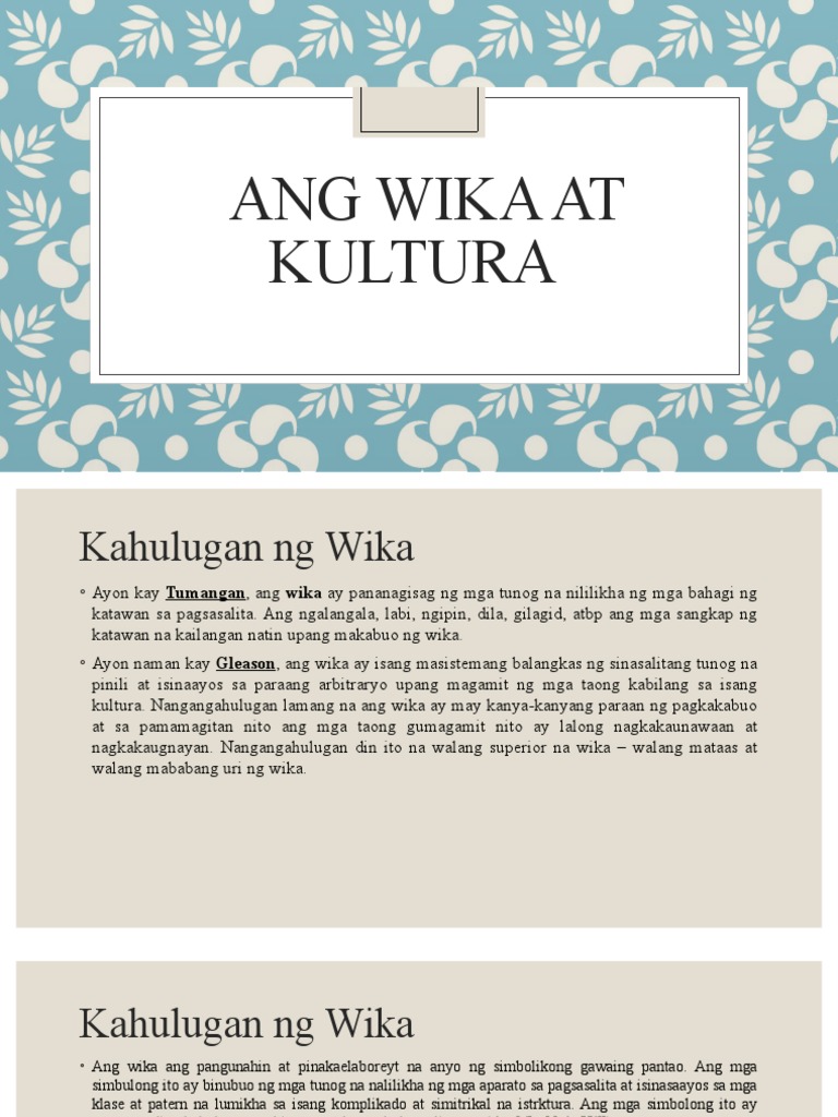 Wika 1 | PDF