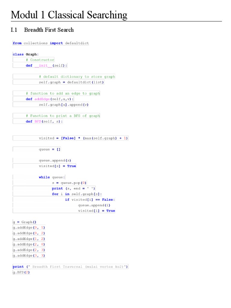 Modul 1 Classical Searching | PDF
