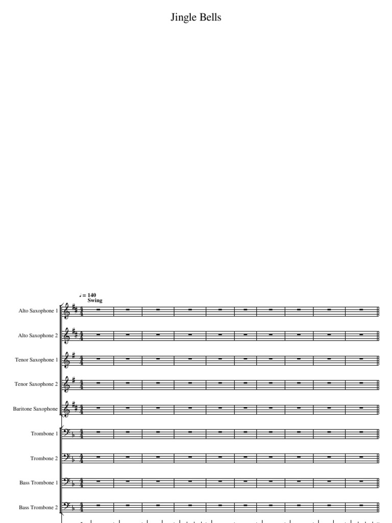 Jingle Bells-Score and Parts | PDF | Trombone | Reed Aerophones