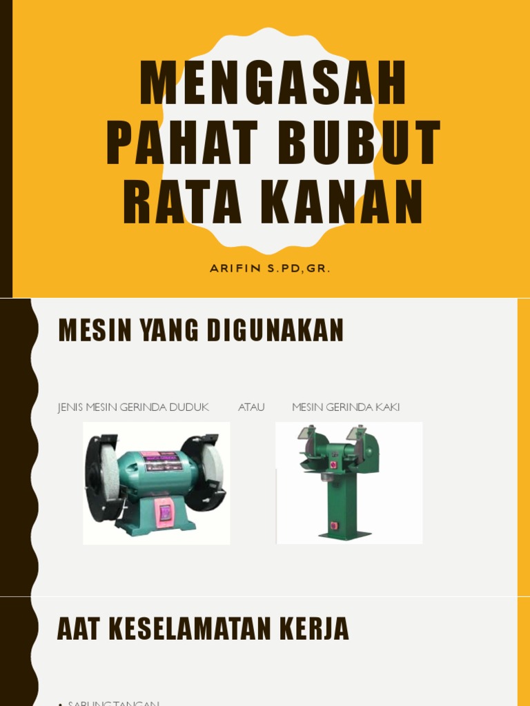 Mengasah Pahat Bubut Rata Kanan | PDF